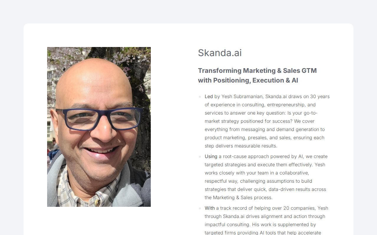 Skanda.ai website